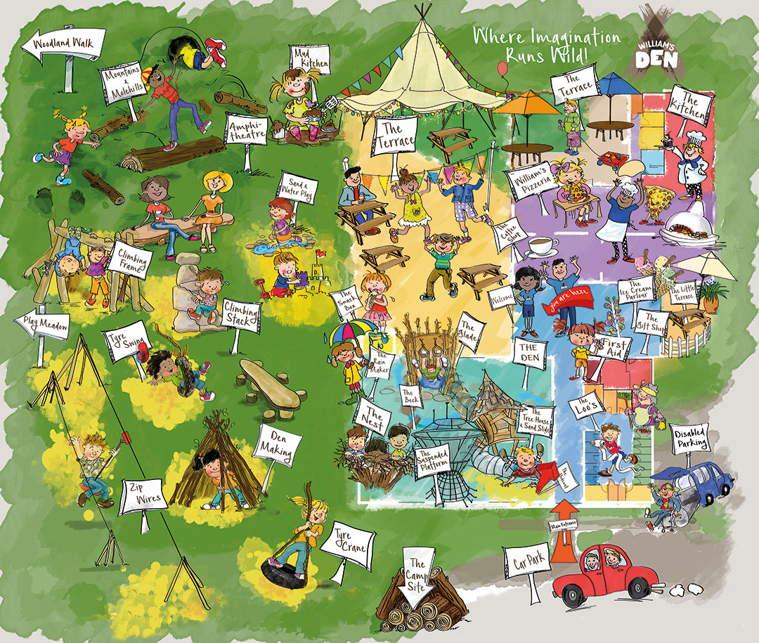 William's Den Adventure Play Interactive Park Map